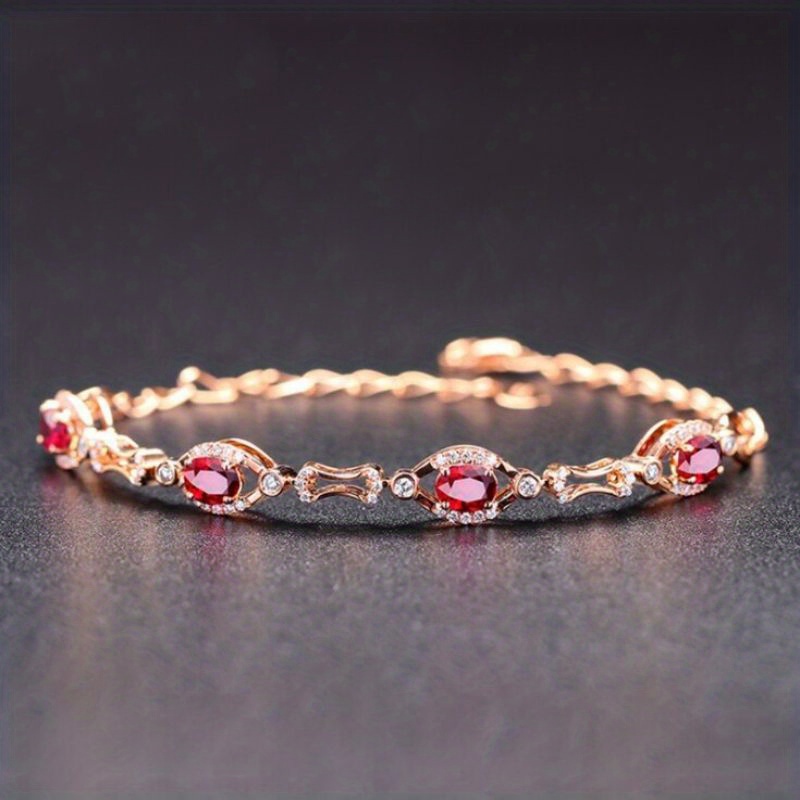 Bracelet En Cristal Rouge Zircon Tendance Pour Hommes | Protection Des ...