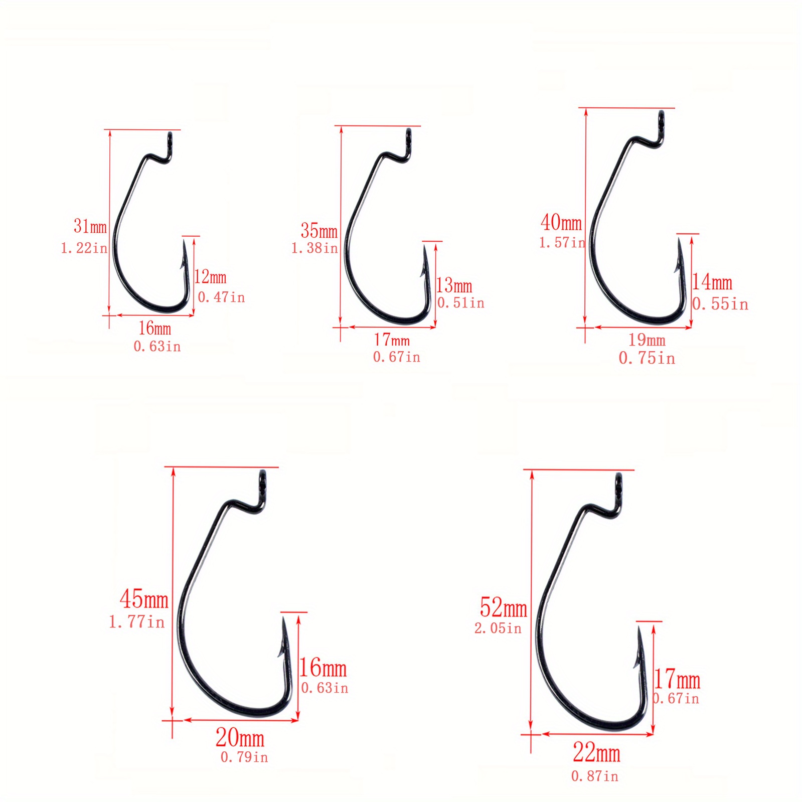 carbon steel fishing hooks set 50 hooks - Temu New Zealand