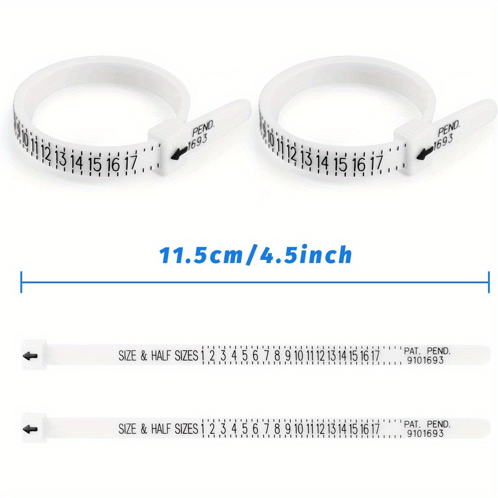 White Ring Sizer Measuring Tool Reusable Ring Size Guage - Temu New Zealand