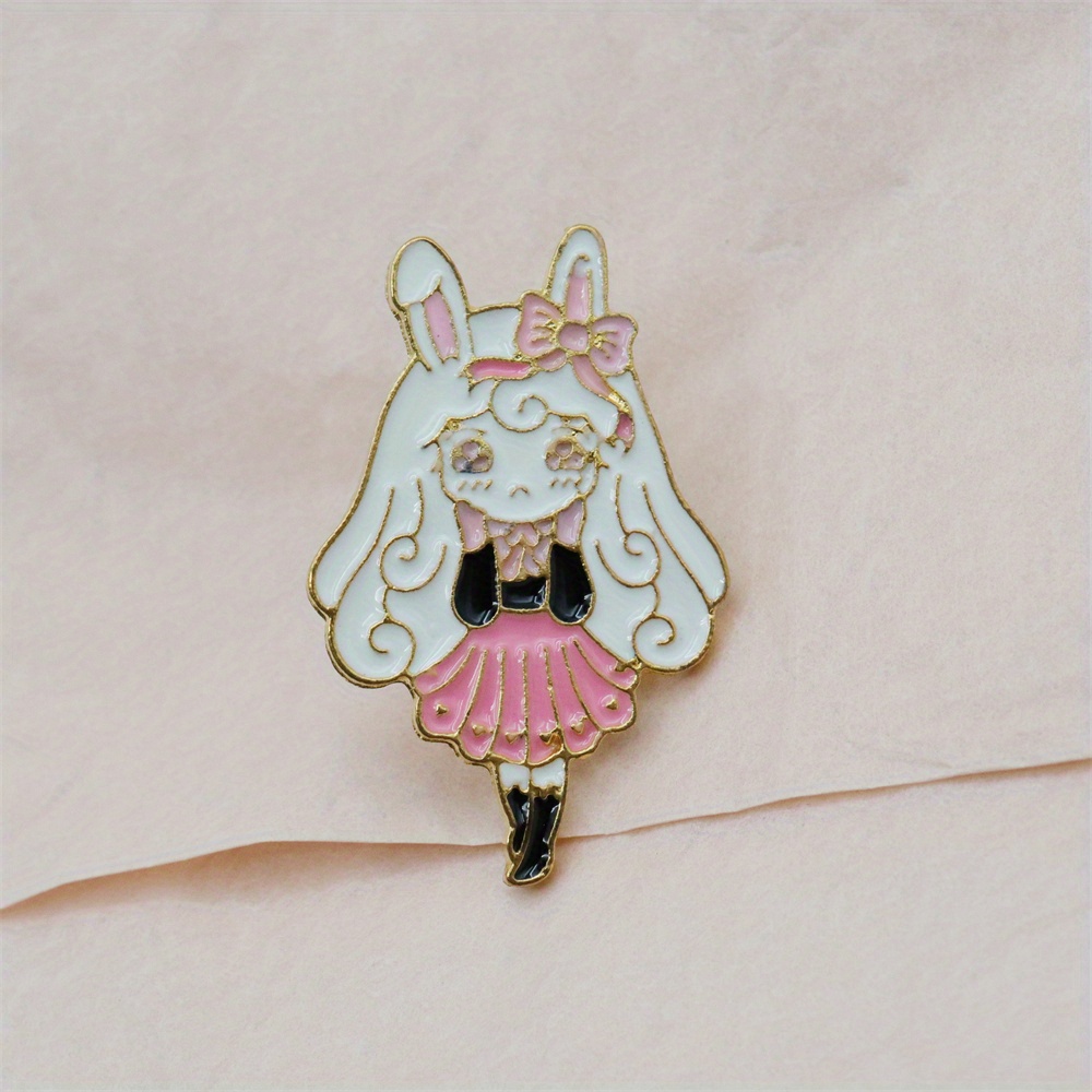 Enamel Little Girl Anime Cartoon Brooches Pins Corsage Scarf - Temu New ...