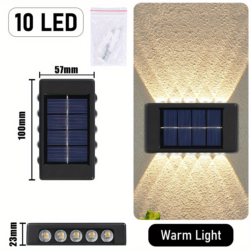 Solar Wall Lights Outdoor Waterproof Led Step Light Solar - Temu