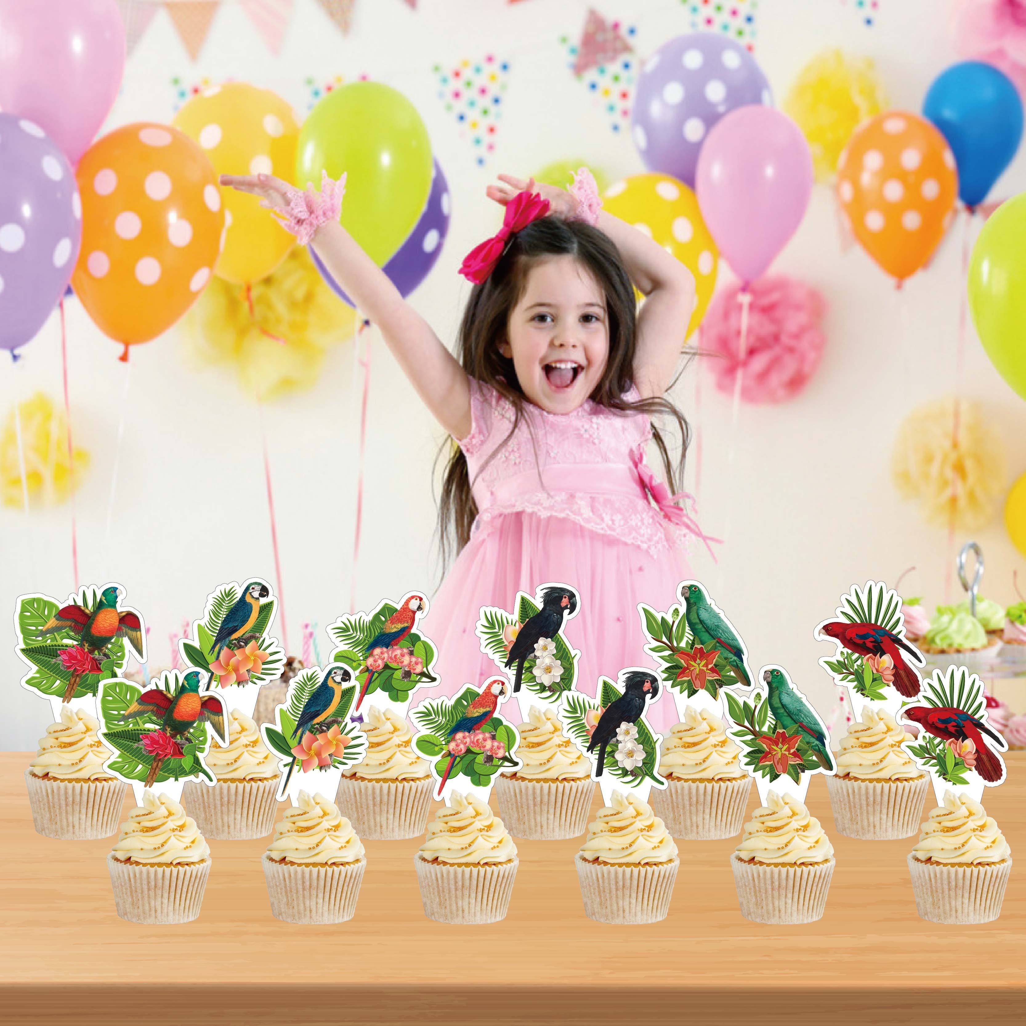 Animal World Parrot Theme Party Cupcake Decoration Flag - Temu New Zealand