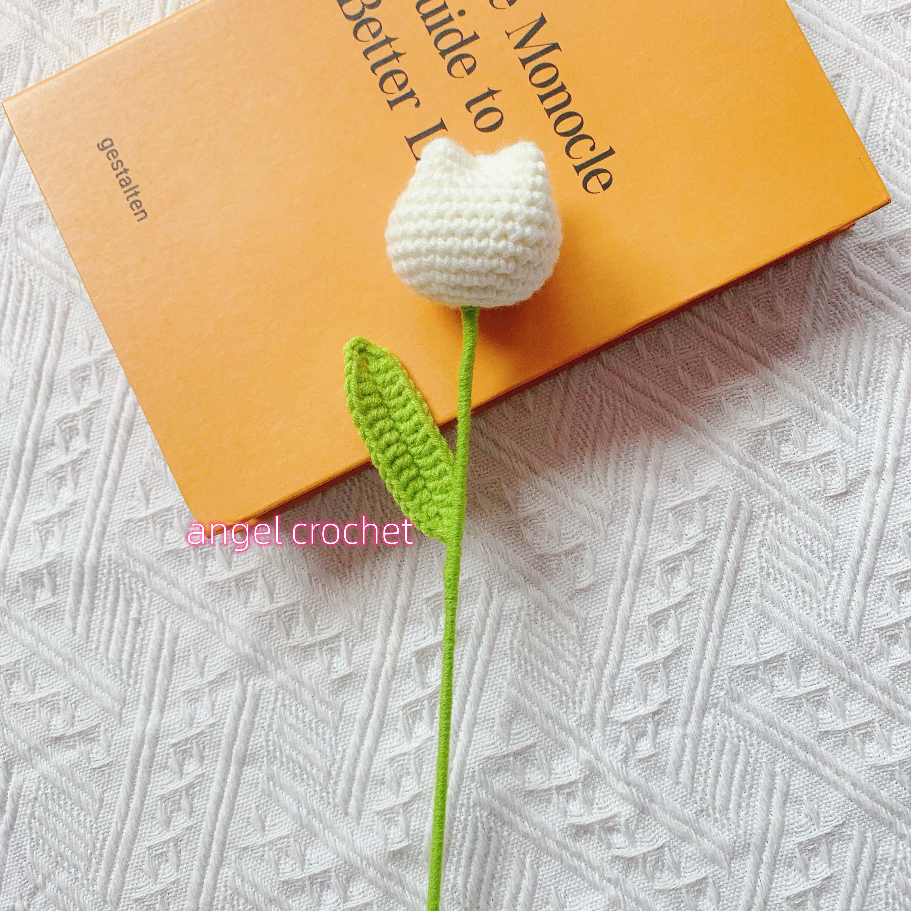 1pc Crochet Flower Simulation Tulip Artificial Tulip Simulation Flower ...