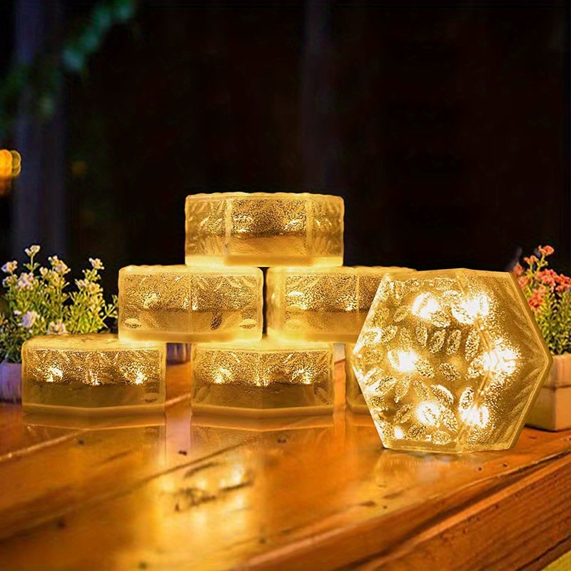 Solar Ice Tile Lights Stake Landscape Lighting Balcony - Temu