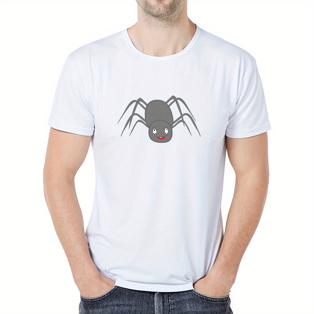 Men's Cartoon Spider Round Neck Short Sleeve T - Temu Norway