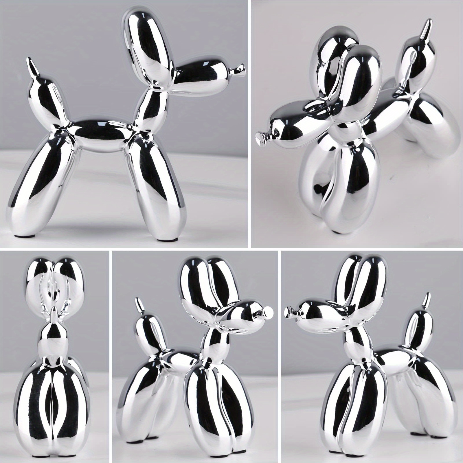 Balloon Dog Statue,shiny Electroplating Balloon Dog Statue Collectible ...