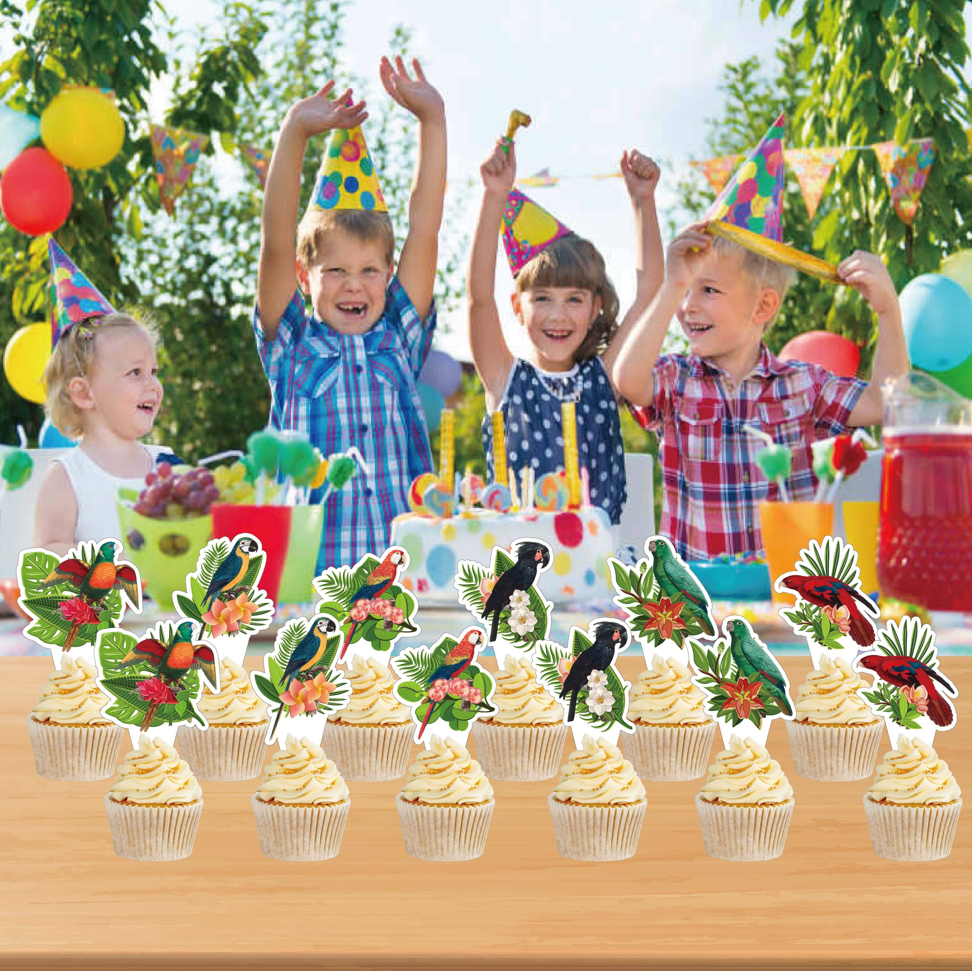 Animal World Parrot Theme Party Cupcake Decoration Flag - Temu New Zealand