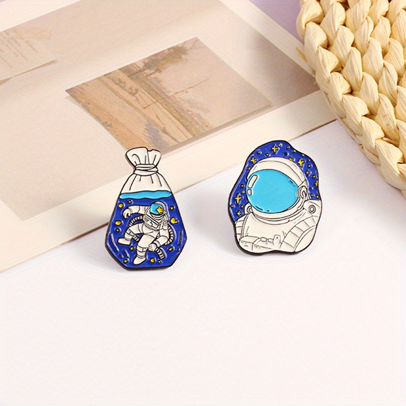 girls creative astronaut cartoon painting diy metal pin - Temu New Zealand