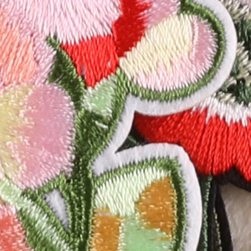 Flower Embroidery Badge Label Garment Repair Decoration - Temu Australia