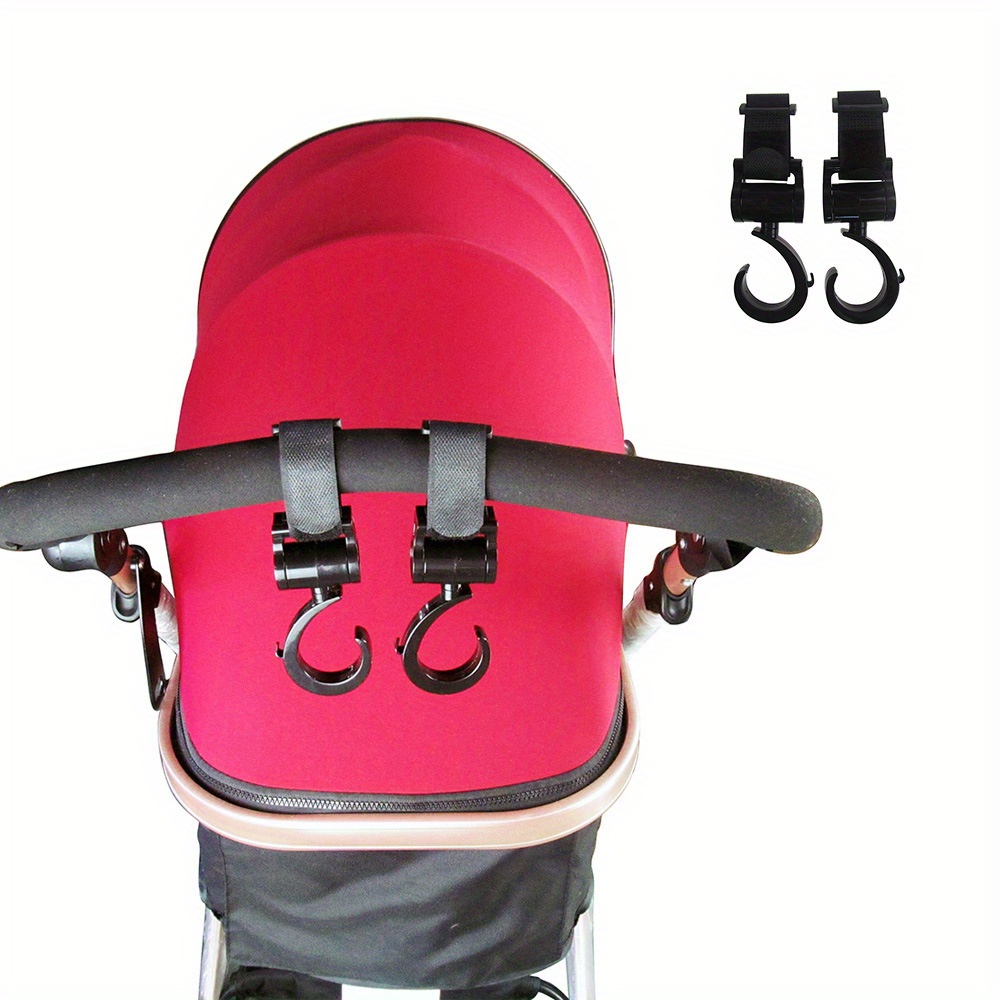 2pcs Baby Stroller Hooks Trolley Hook Clips Multifunction Rotate 360 ...