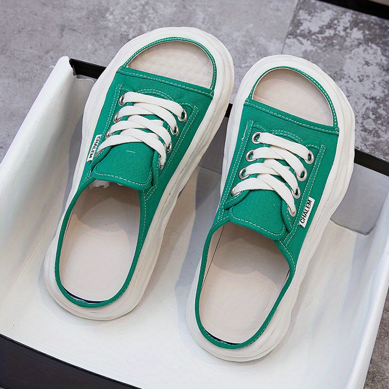 Open Toe Canvas Slippers Women s Fashion Soft Bottom Outdoor - Temu Canada