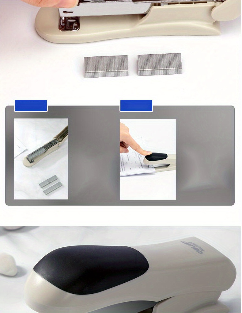 White Desktop Stapler Capacity Office School Booklet - Temu