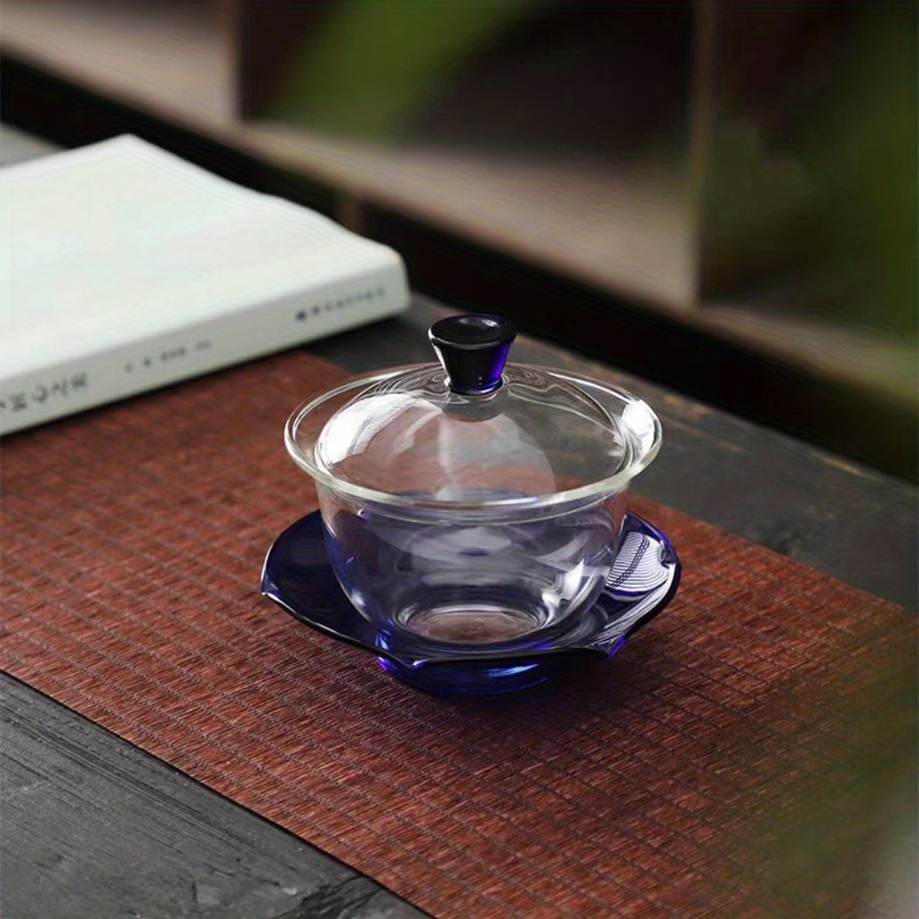 covered bowl tea cup fu tea set glass covered bowl - Temu Australia