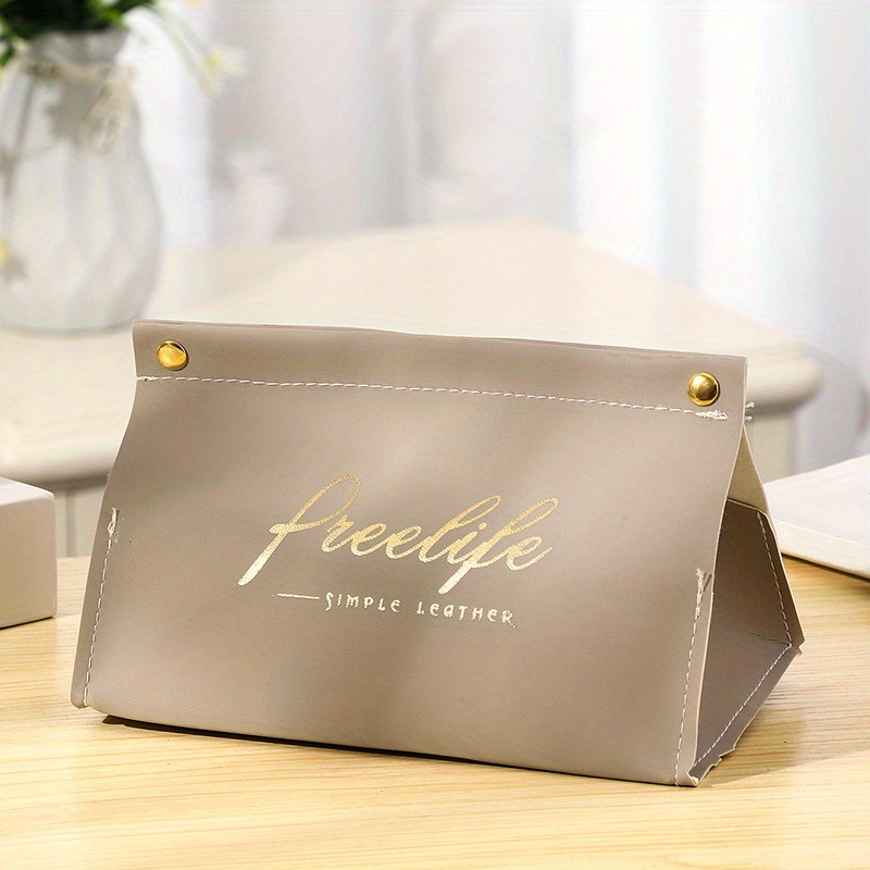 Stylish Durable Vintage Tissue Box Pu Leather Cover Perfect - Temu ...