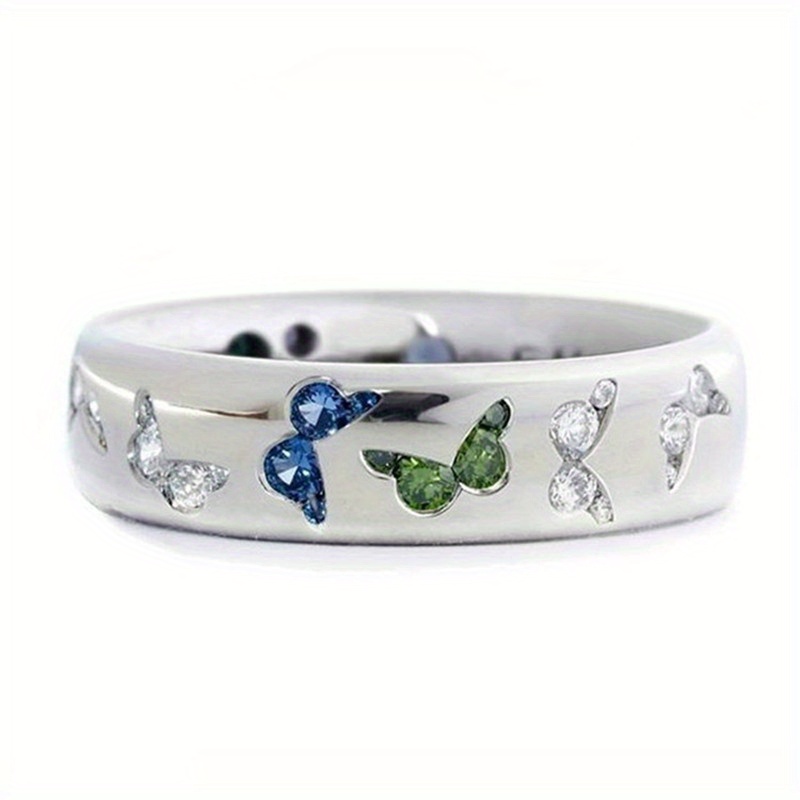 1pc Unisex Exquisite Butterfly Ring Mixed Colors Inlaid - Temu United ... 1pc Unisex Exquisite Butterfly Ring Mixed Colors Inlaid - Temu United ...