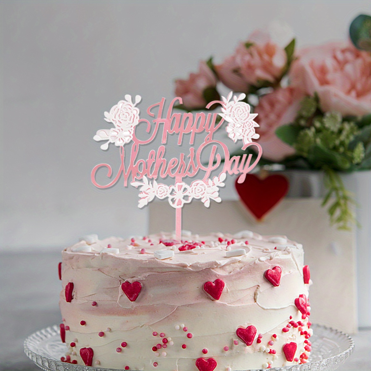 Happy Day Cake Topper Cake Topper Acrylic Mirror Cake Topper Decorative ...