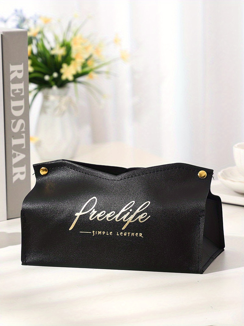 Stylish Durable Vintage Tissue Box Pu Leather Cover Perfect - Temu ...