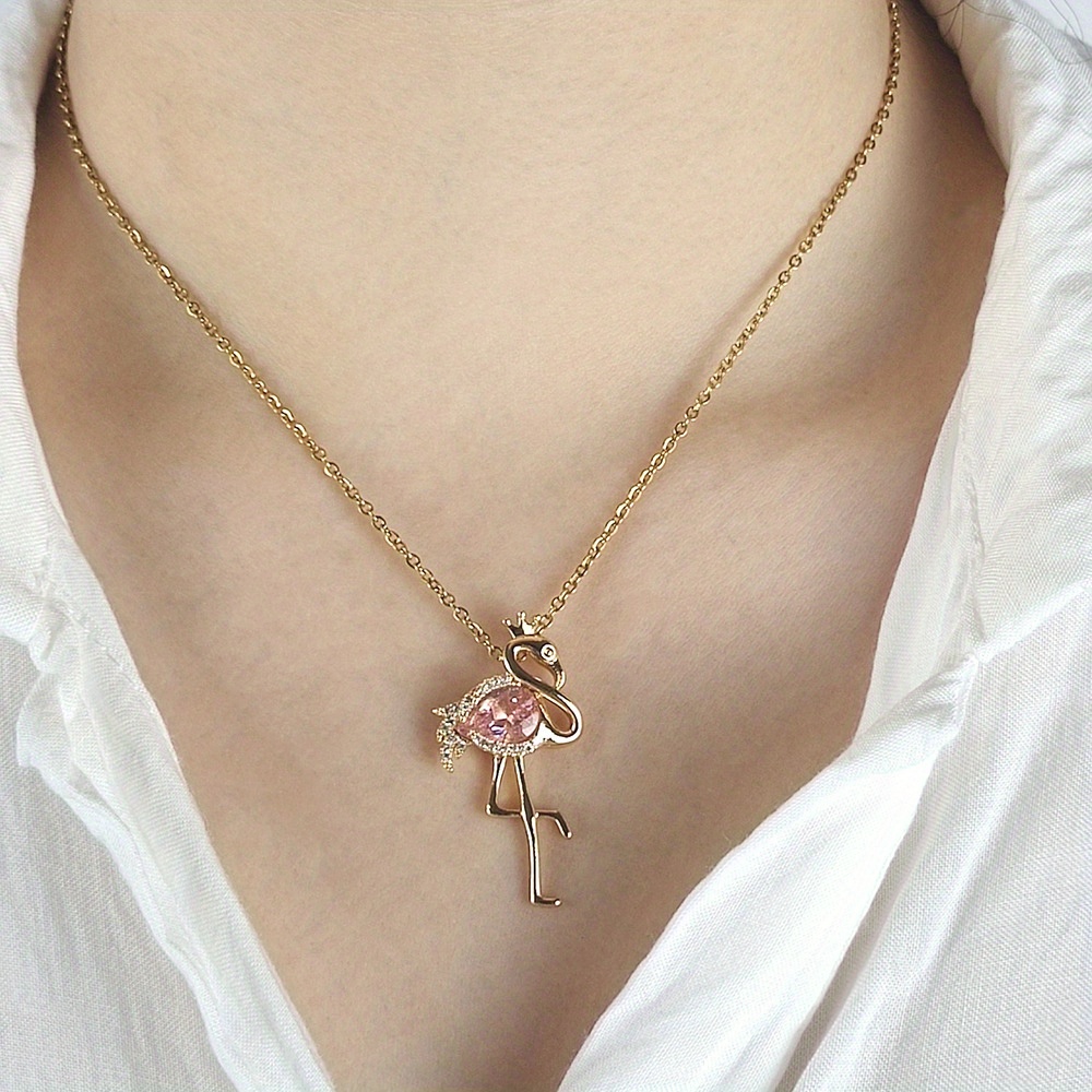gorgeous flamingo pendant necklace perfect - Temu Australia