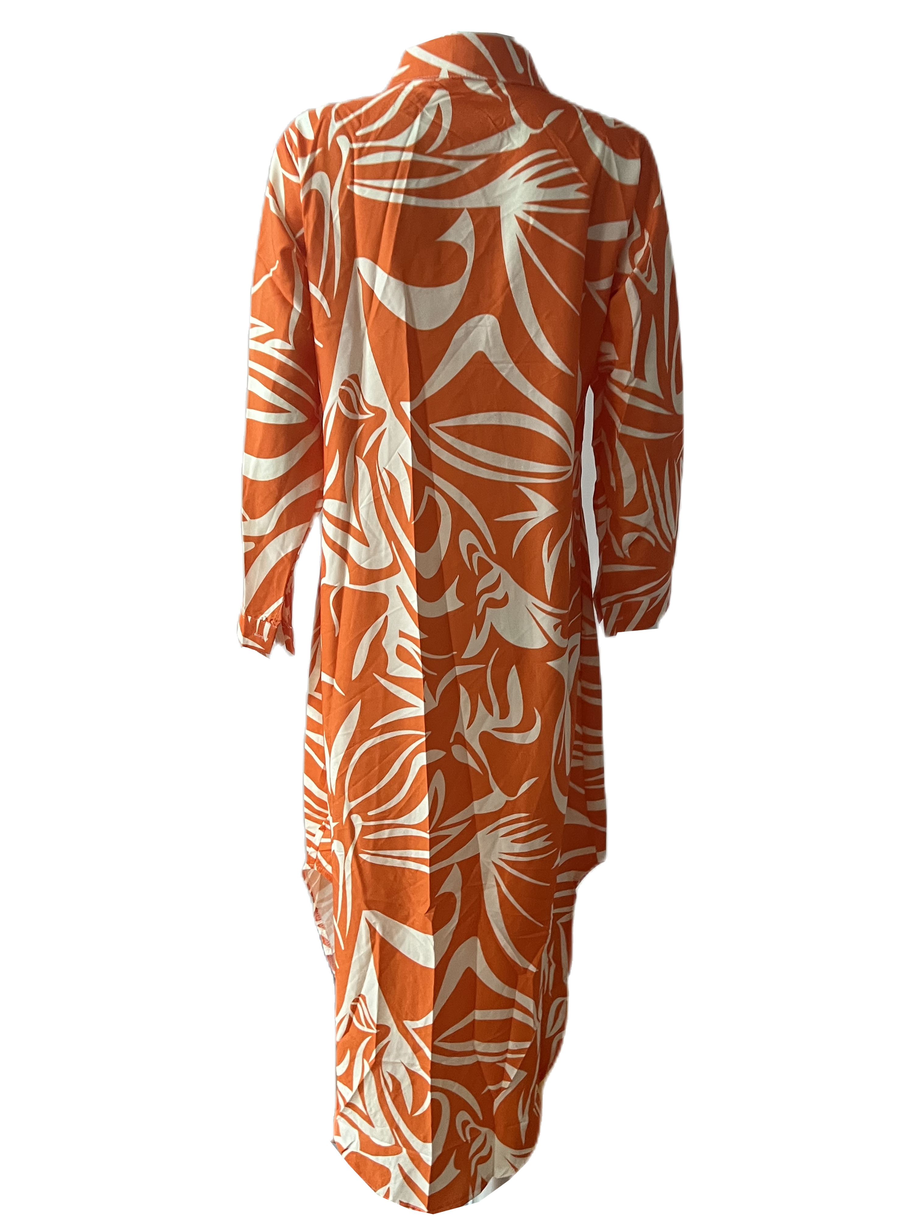 Color Block Printed Dress Vacation Split Hem Button Front - Temu ...