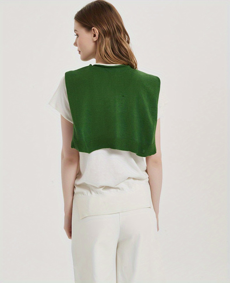 Elegant Casual Knitted Shawl Spring Summer Solid Color Wrap - Temu Canada