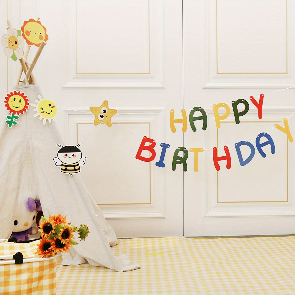 Birthday Pull Flag Children's Birthday Party Decoration Pull - Temu New ...