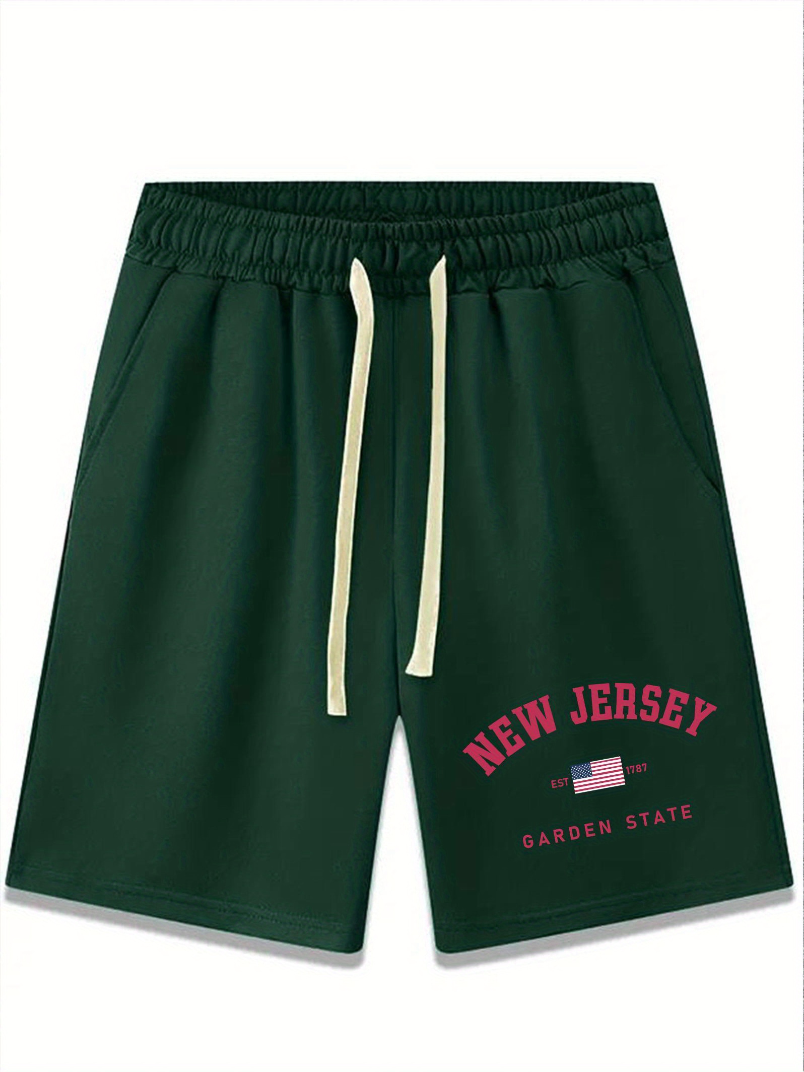 Men's Casual American Flag Graphic Elastic Drawstring Plain - Temu Norway