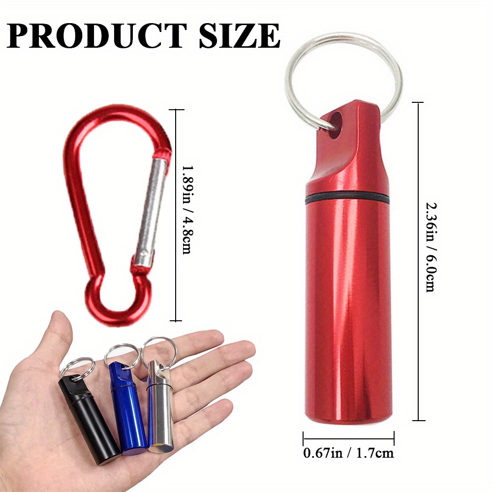Mini Portable Pill Box Keychain Aluminium Alloy Mini Daily - Temu ...