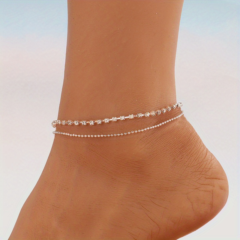 Multi layer Chain Anklet Set Summer Shooting - Temu Netherlands