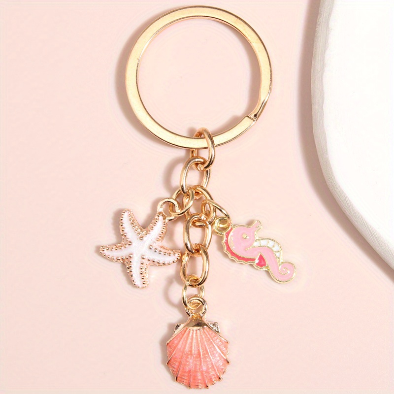 marine creatures keychain shell alloy enamel - Temu Australia
