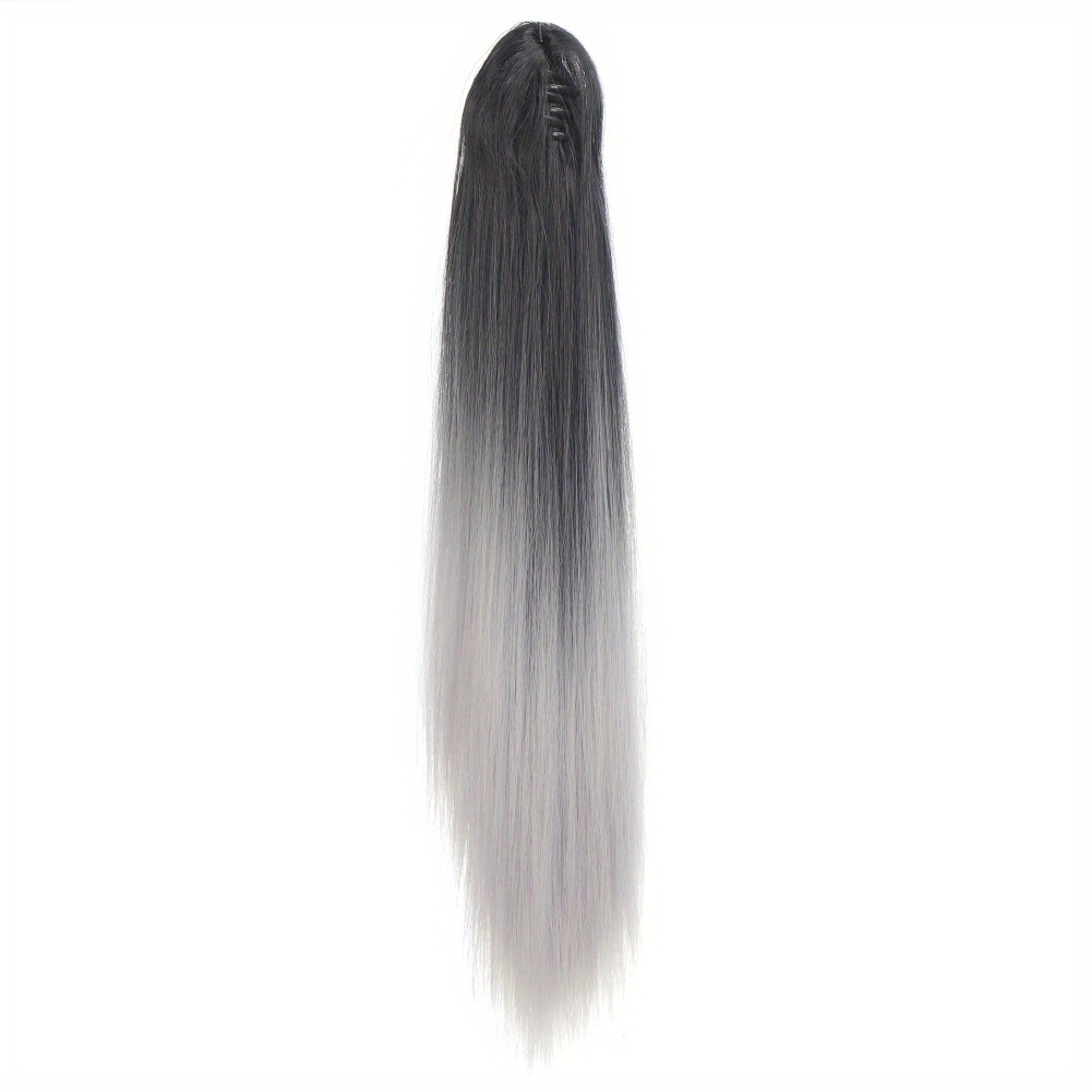 Natural Looking Gradient Color Claw Clip Ponytail Extensions - Temu Ireland