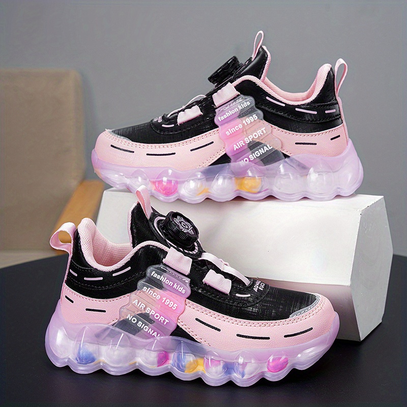 Children Girls Trendy Color Block Lightweight Shoes Outdoor - Temu ...