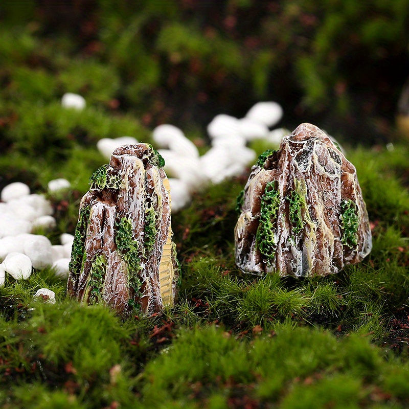 1pc Miniature Simulation Mountain Resin Statue Micro - Temu Australia