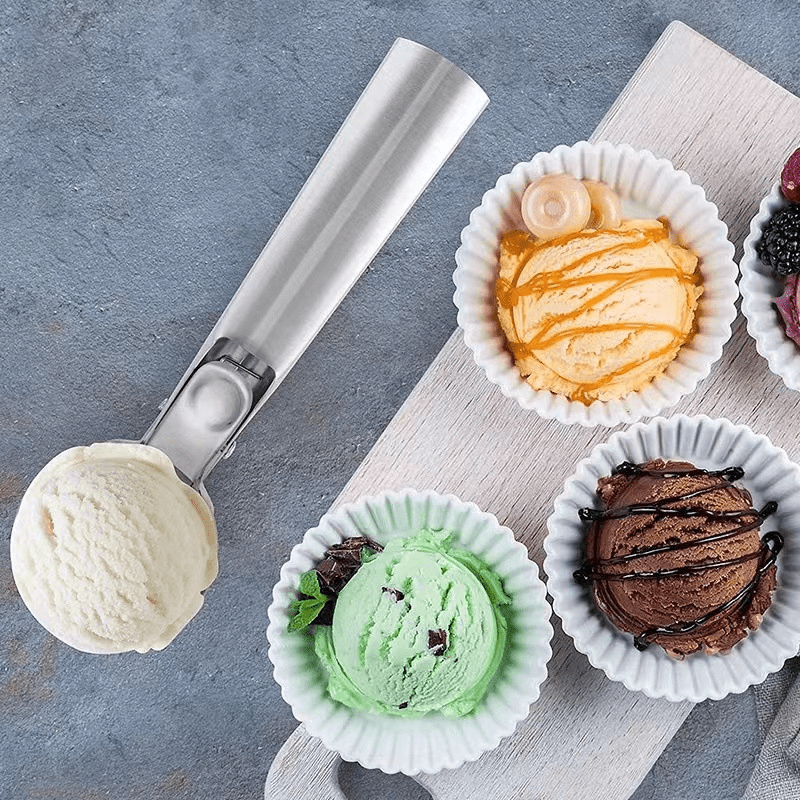 Ice Cream Scoop Trigger Stainless Steel Ice Cream Scooper - Temu