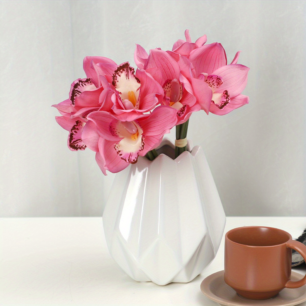 Cymbidium Bundle Home Interior Decoration Flower Bonsai - Temu United ...