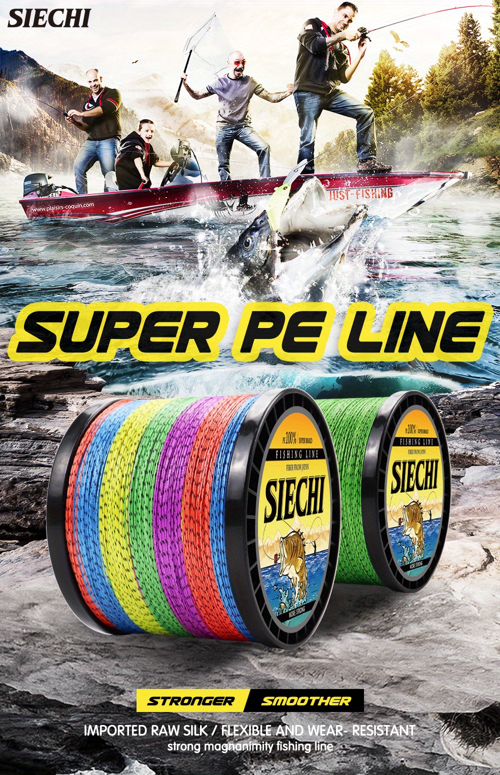 Pe Line /328yds 4 Strands Fishing Line Wear - Temu New Zealand