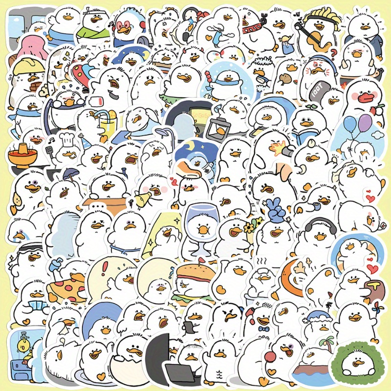 Cute Cartoon Duck Series Graffiti Sticker Suitable - Temu Australia