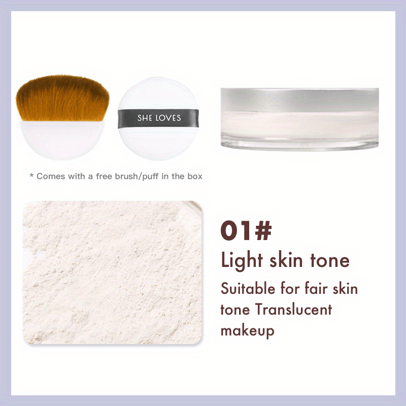 4 Colors Of Oil Control Loose Powder Translucent Loose Powder Non Shiny ...