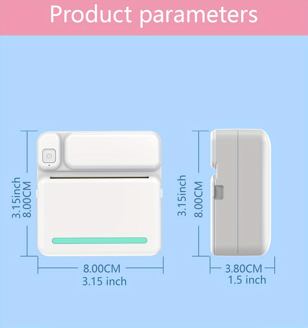 Mini Printer Wireless Mini Photo Printer Label Printer Portable ...