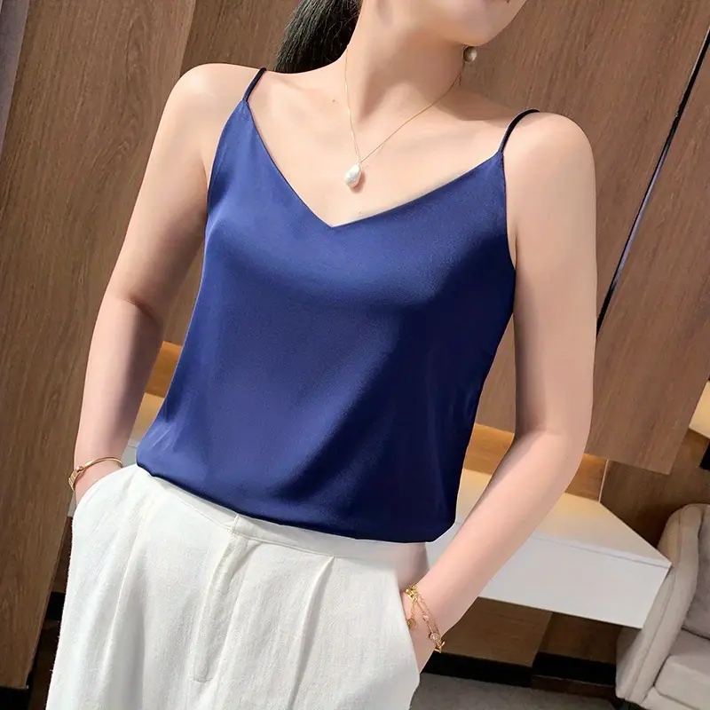 V Neck Spaghetti Strap Top Sexy Backless Cami Top Summer Temu