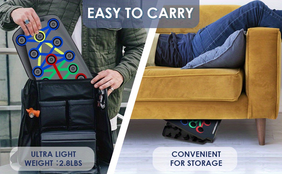 Get Fit Home Portable Automatic Counting Push Board Blue - Temu