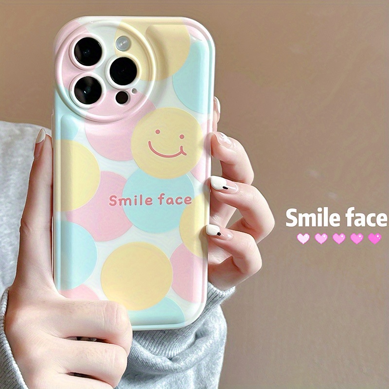 Happy Face Air Cushion Protective Phone Case For Apple Iphone 14 13 12 ...