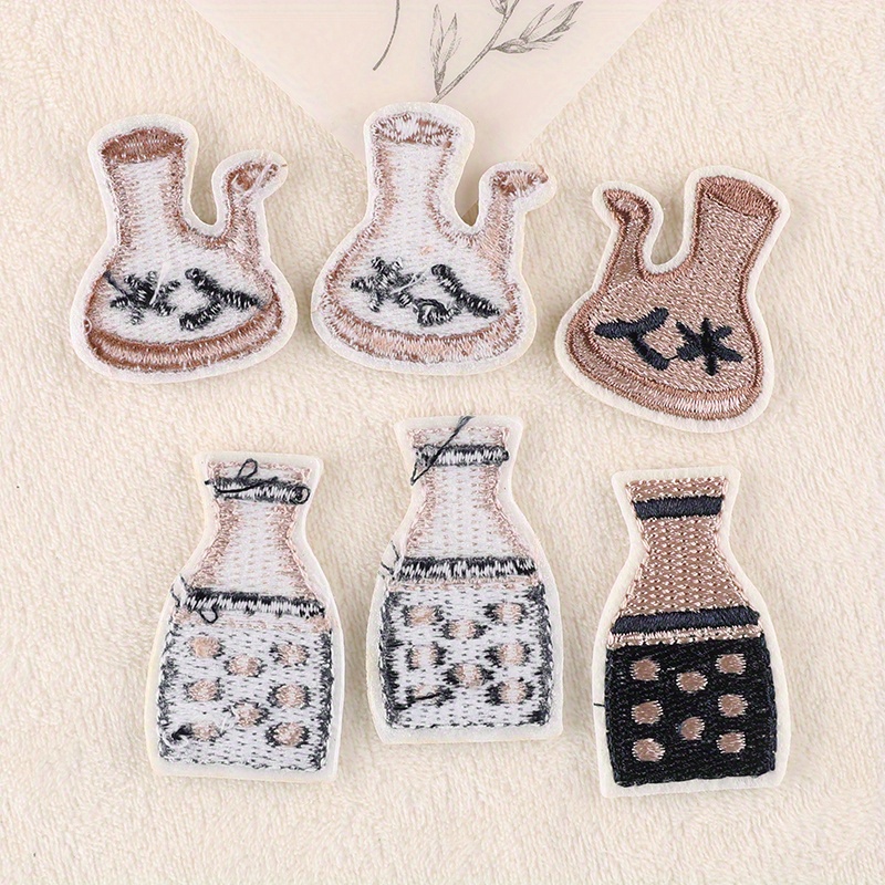 Creative Cute Wine Bottle Embroidery Diy Patch Badge - Temu Australia