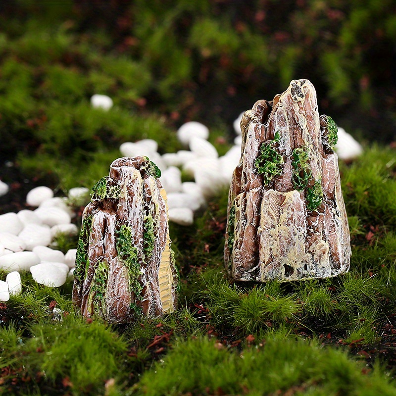 1pc Miniature Simulation Mountain Resin Statue Micro - Temu Australia