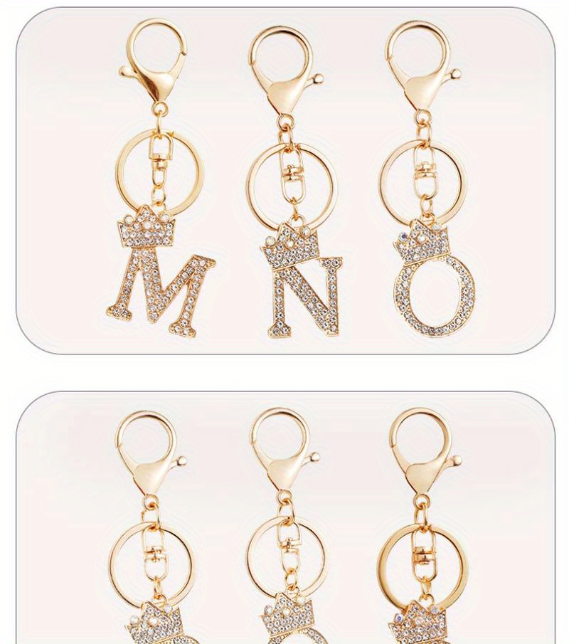 metal inlaid english letter keychain - {region_name}