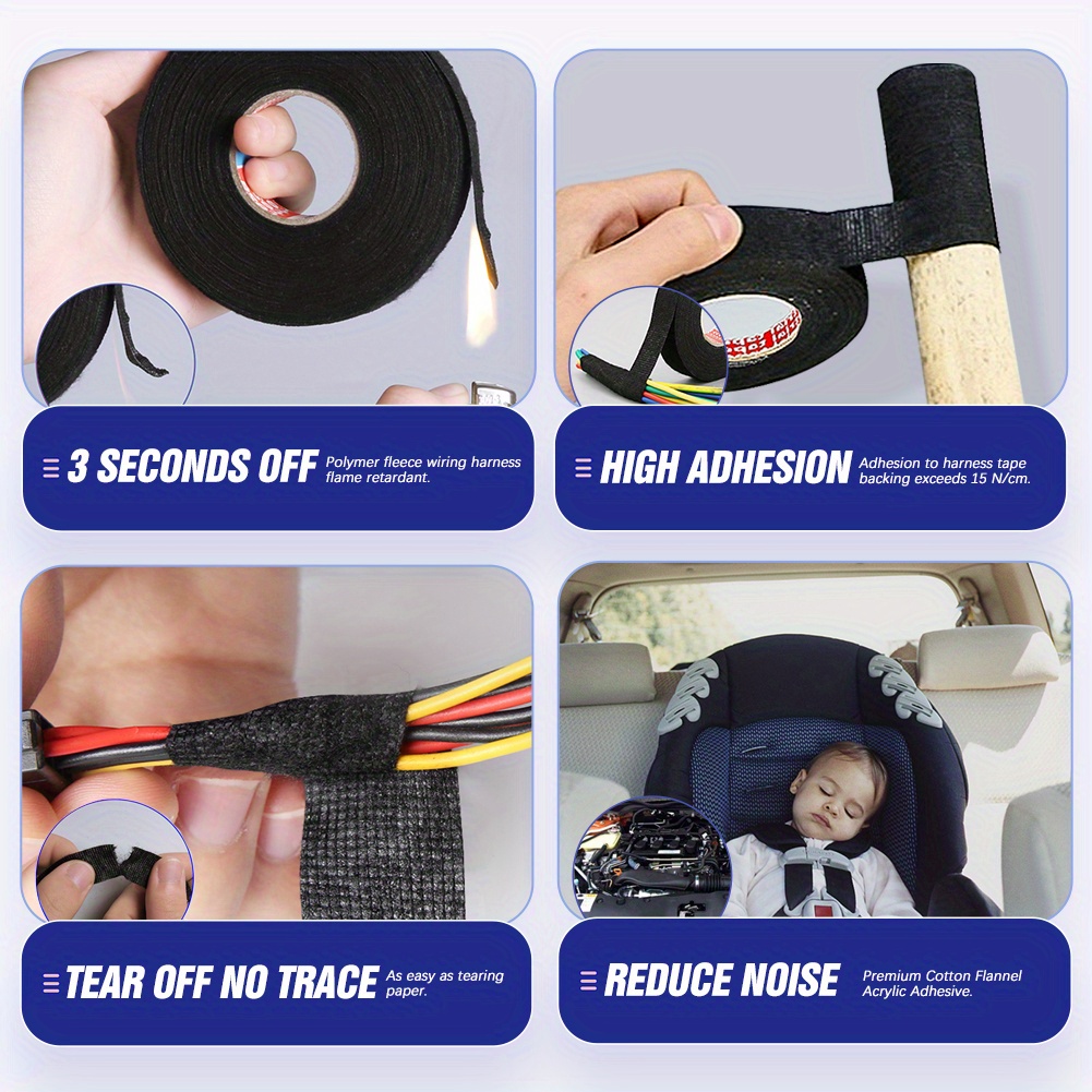 heat resistant cloth fabric tape car auto cable - Temu Australia