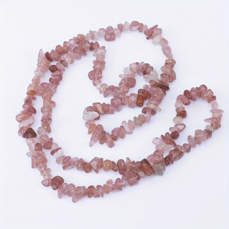 Irregular Pink Agate Crushed Stone Beads Diy Necklace - Temu Australia