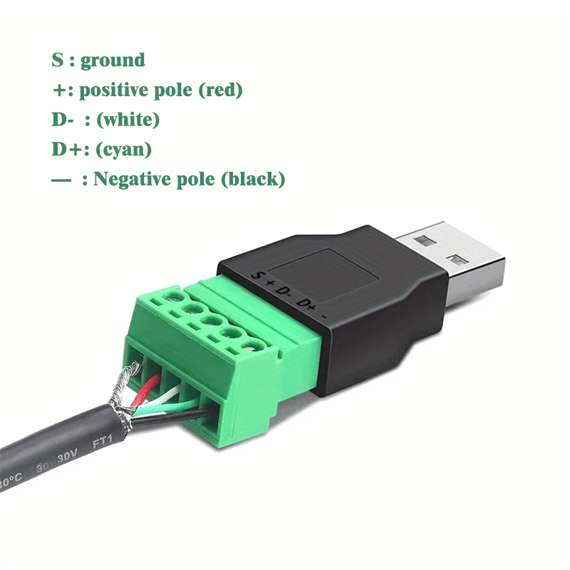 Usb Male/female 5p Terminal Adapter Usb2.0 Type A Plug 5 Pin - Temu