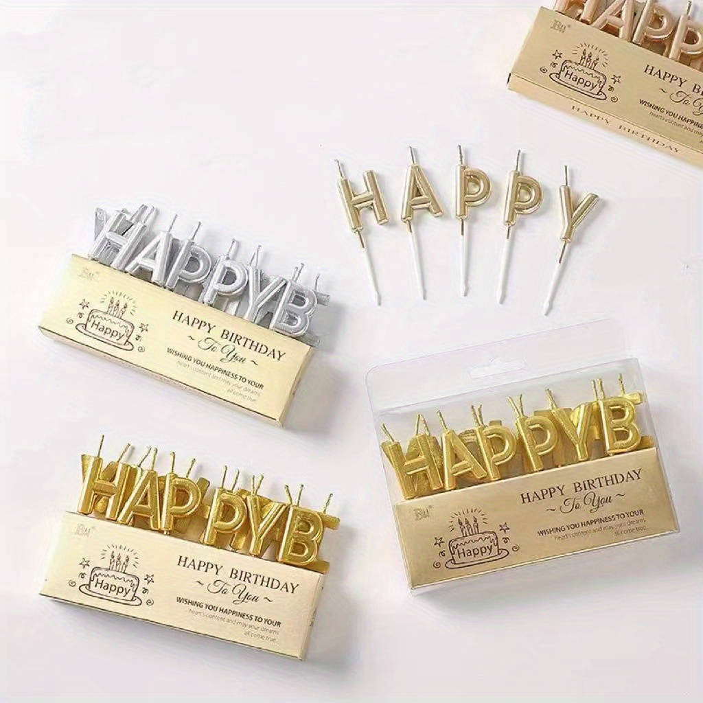 세트 생일 양초 금속 생일 축하 케이크 양초 소년 소녀 생일 케이크 플러그인 장식 생일 파티 용품 휴일 파티 호의 테마 파티 장식 홈and주방 Temu