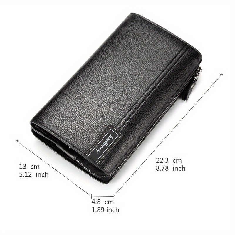 Clutch Wallet For Men Zipper Coin Pocket Card Holder Business Purse ...