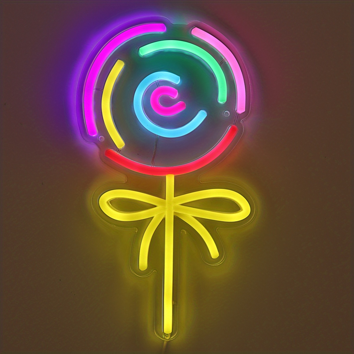 Lollipop Wall Decor Led Neon Sign Light Shop Room Party - Temu